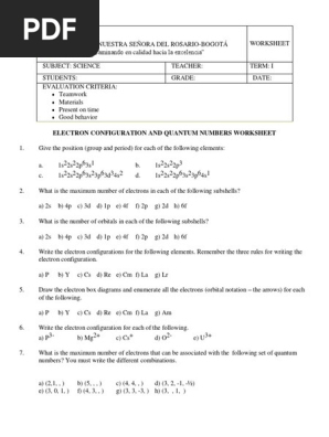 30 Electron Configuration Practice Worksheet Education Template