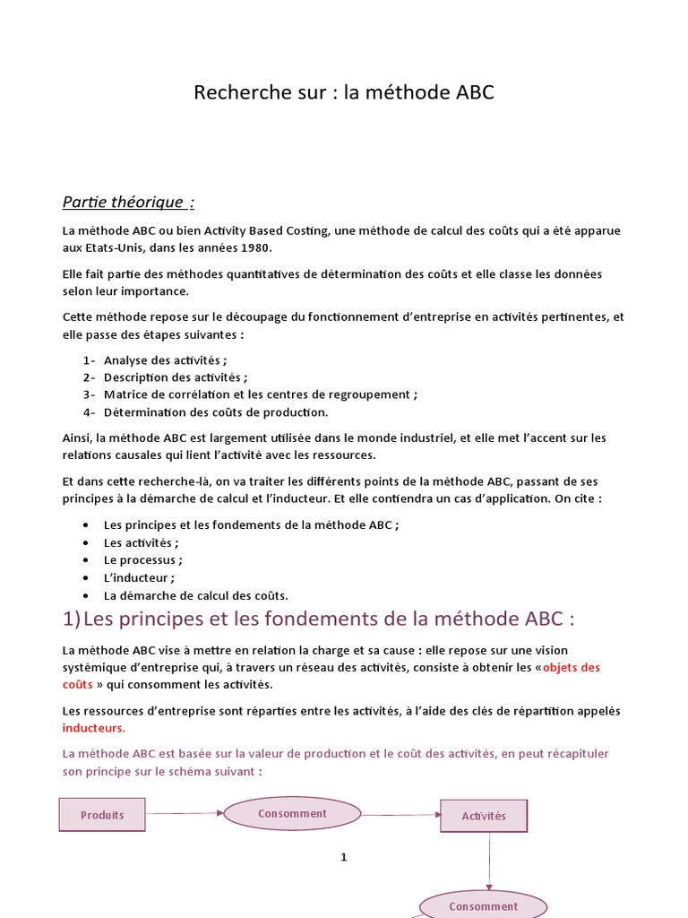 Méthode ABC : Calcul des Coûts Efficace | PDF