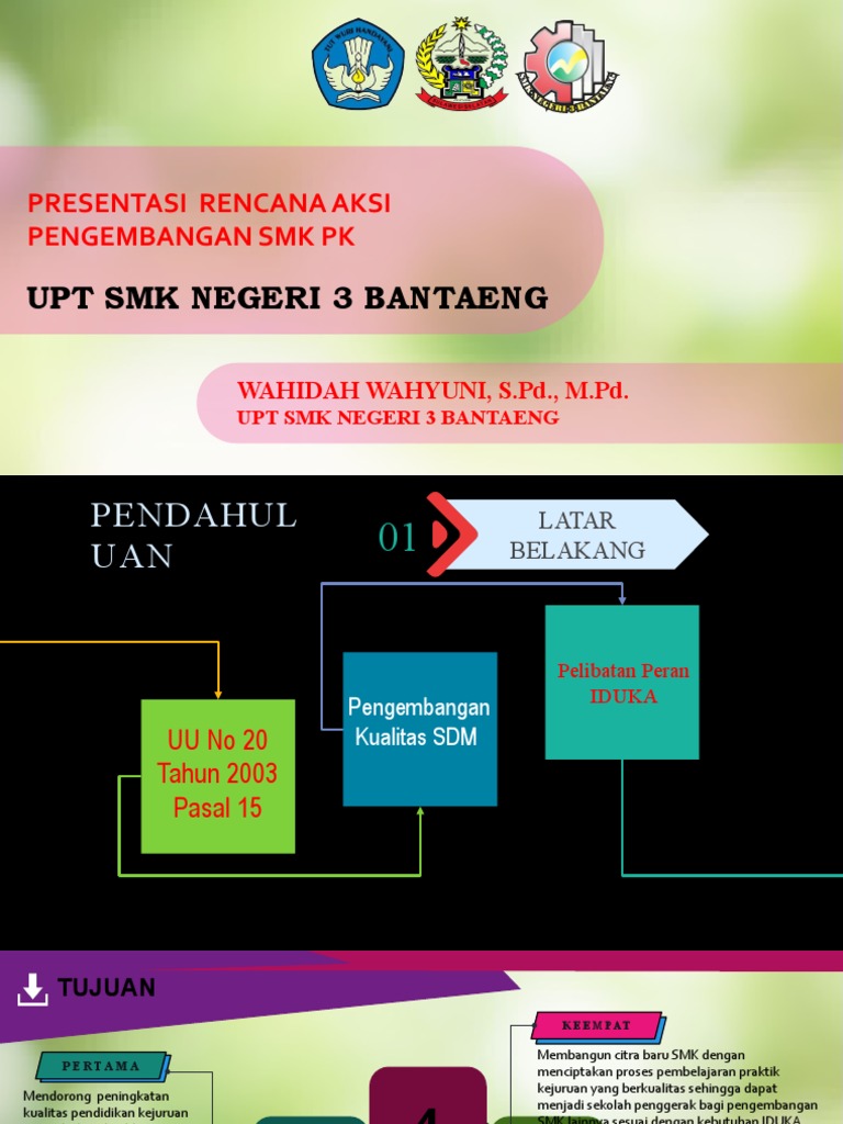 Slide Presentasi SMKN 3 BTG Menuju SMK PK | PDF