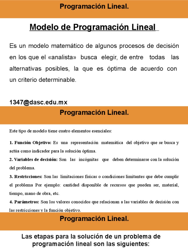Programacion Lineal | PDF | Programación lineal