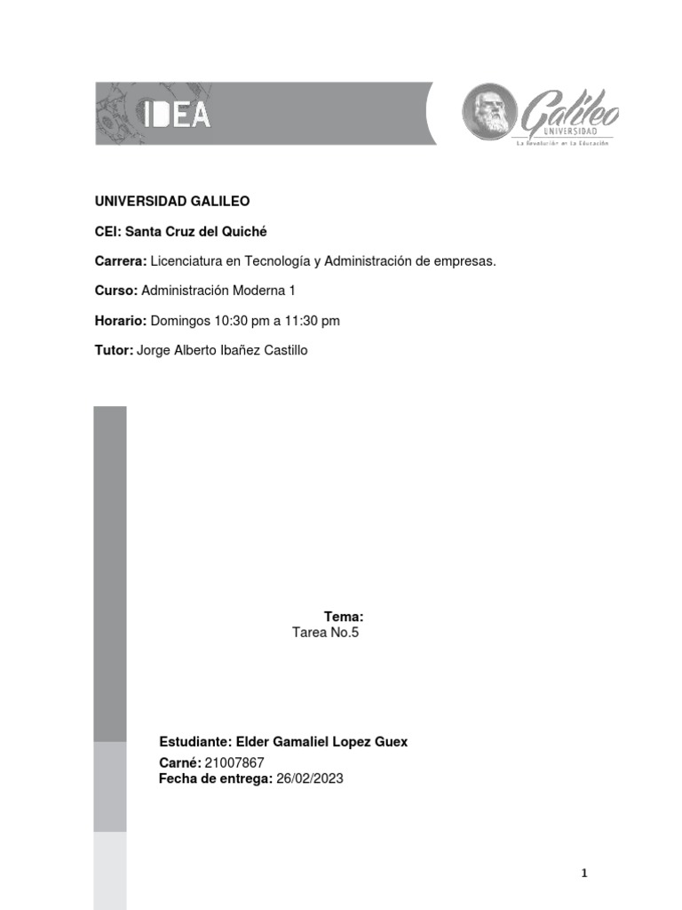 Tarea 5 | PDF | Marketing | Calidad (comercial)