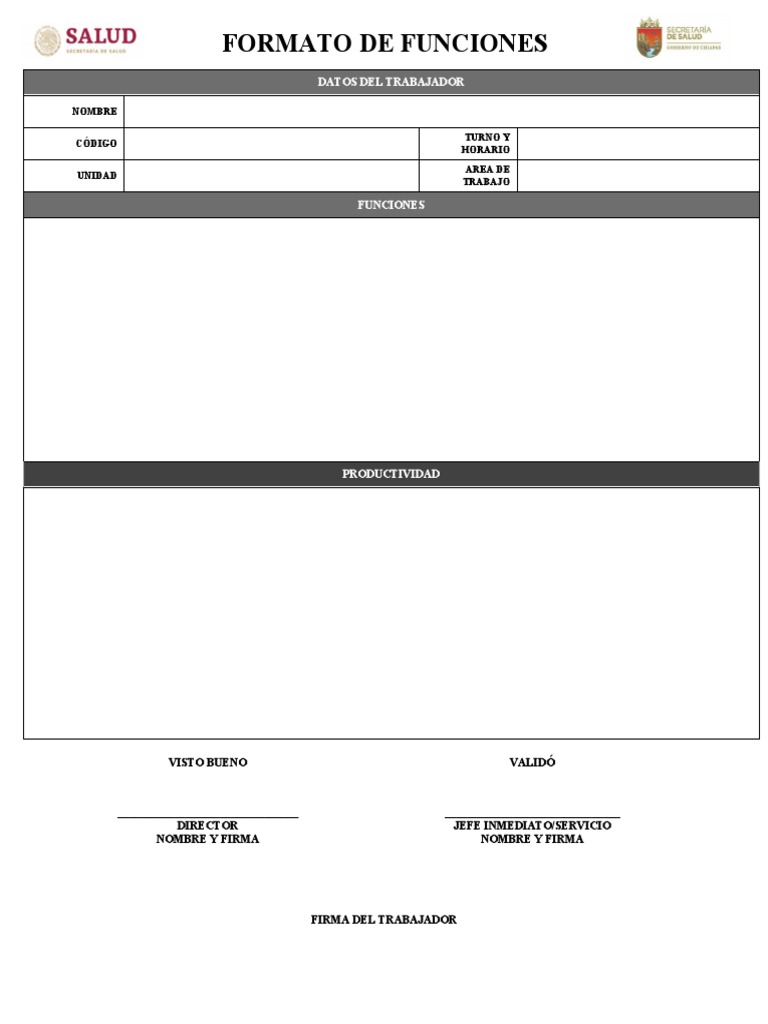 Formato de Funciones | PDF