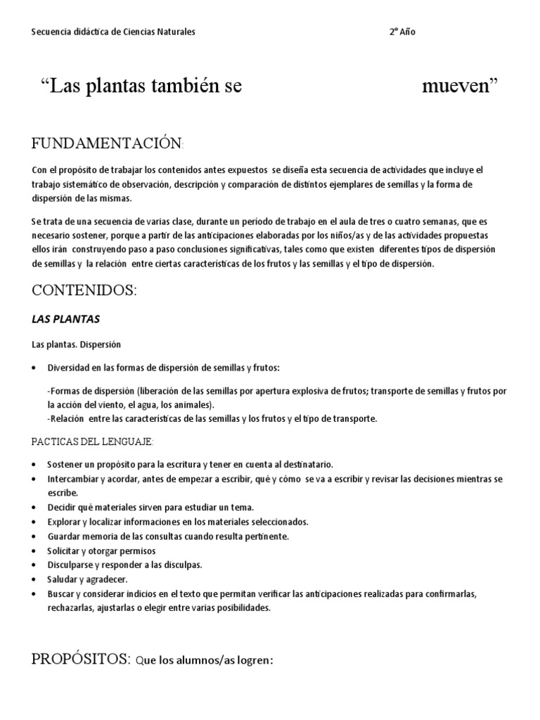 Secuencia Dispersion | PDF | Semilla | Fruta