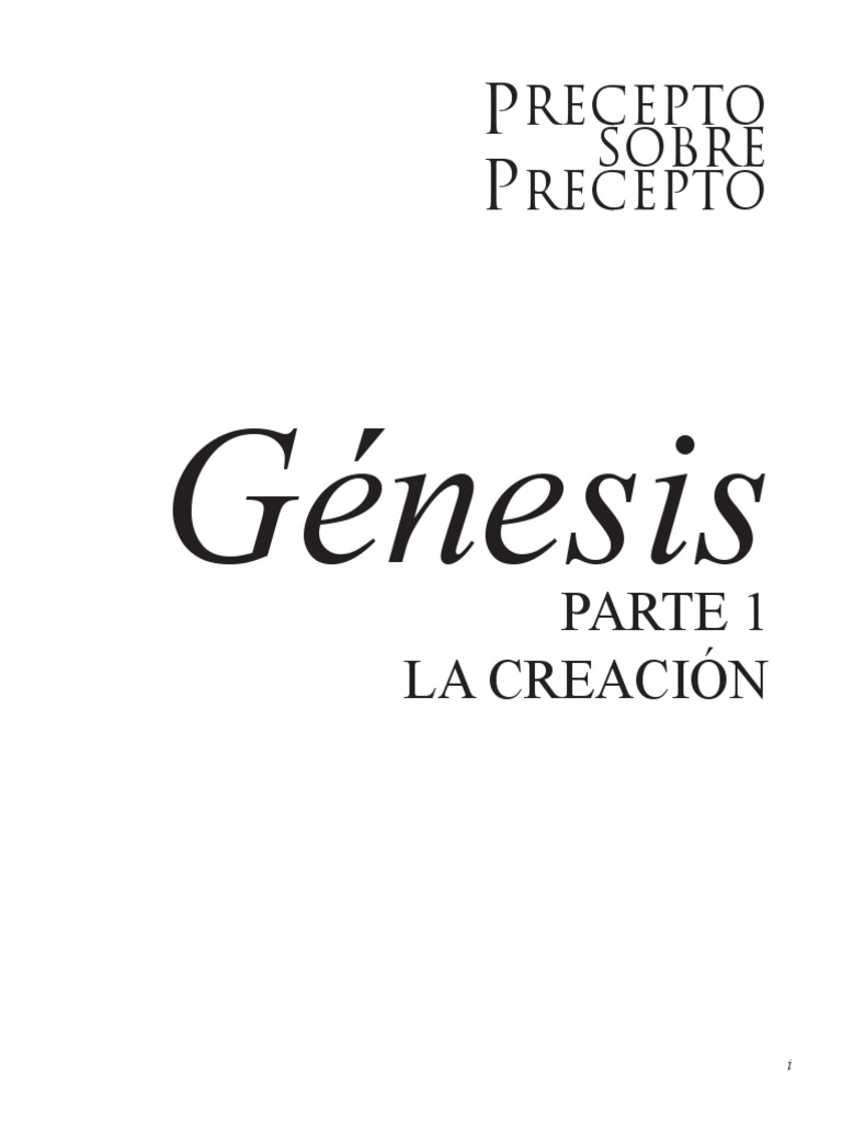 Genesis Parte 1 | PDF | Libro del Génesis | Narrativa de la creación ...