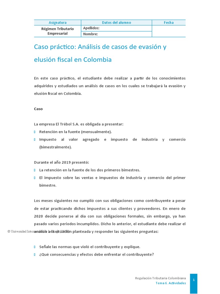 Analisis de Evasion y Elusion | PDF | Evasión de impuestos | Evasión de ...