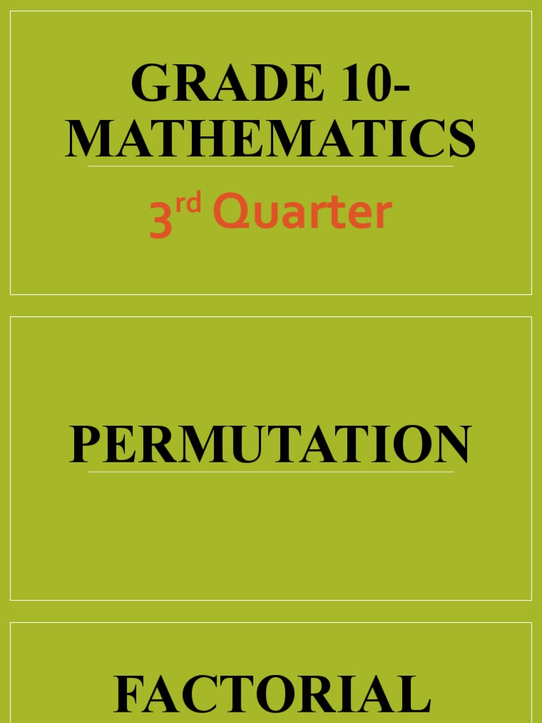 Factorial Notation Pdf