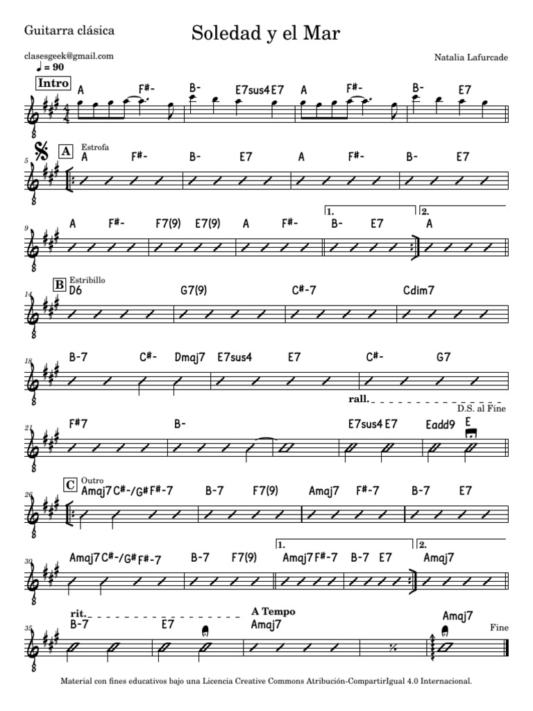 Soledad y El Mar - Guitarra | PDF