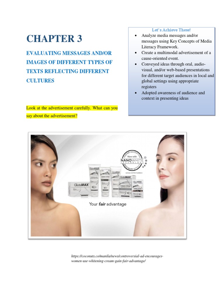 Module Chapter 3 - GE 106 | PDF | Media (Communication) | Advertising