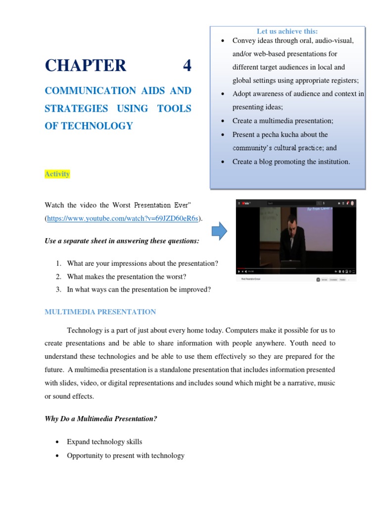 Module Chapter 4 - GE 106 | PDF | Blog | Multimedia