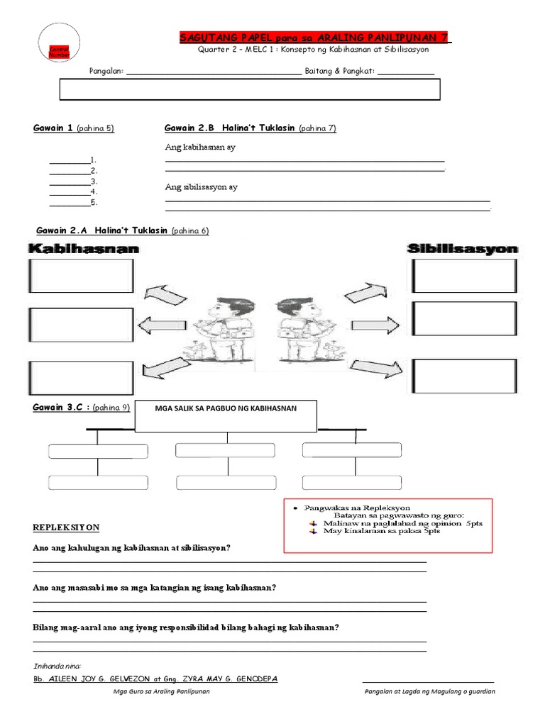 Answersheet Q2 Week 1 | PDF