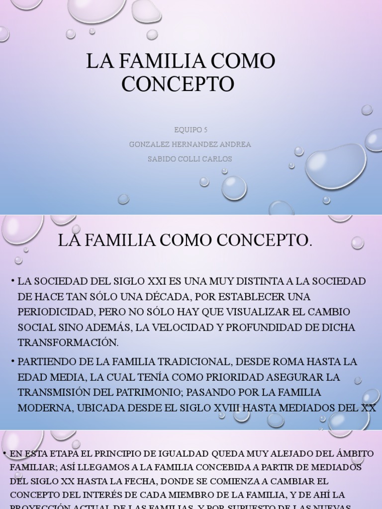 La Familia Como Concepto | PDF | Familia | Concepto