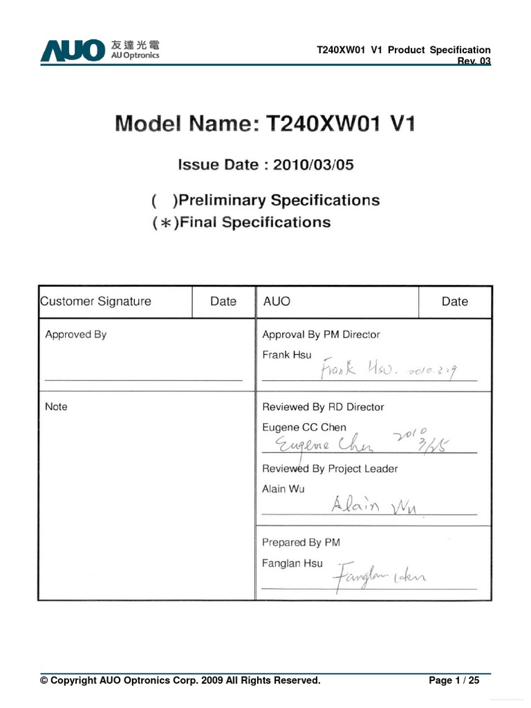 Datasheet MK | PDF | Pixel | Thin Film Transistor Liquid Crystal Display