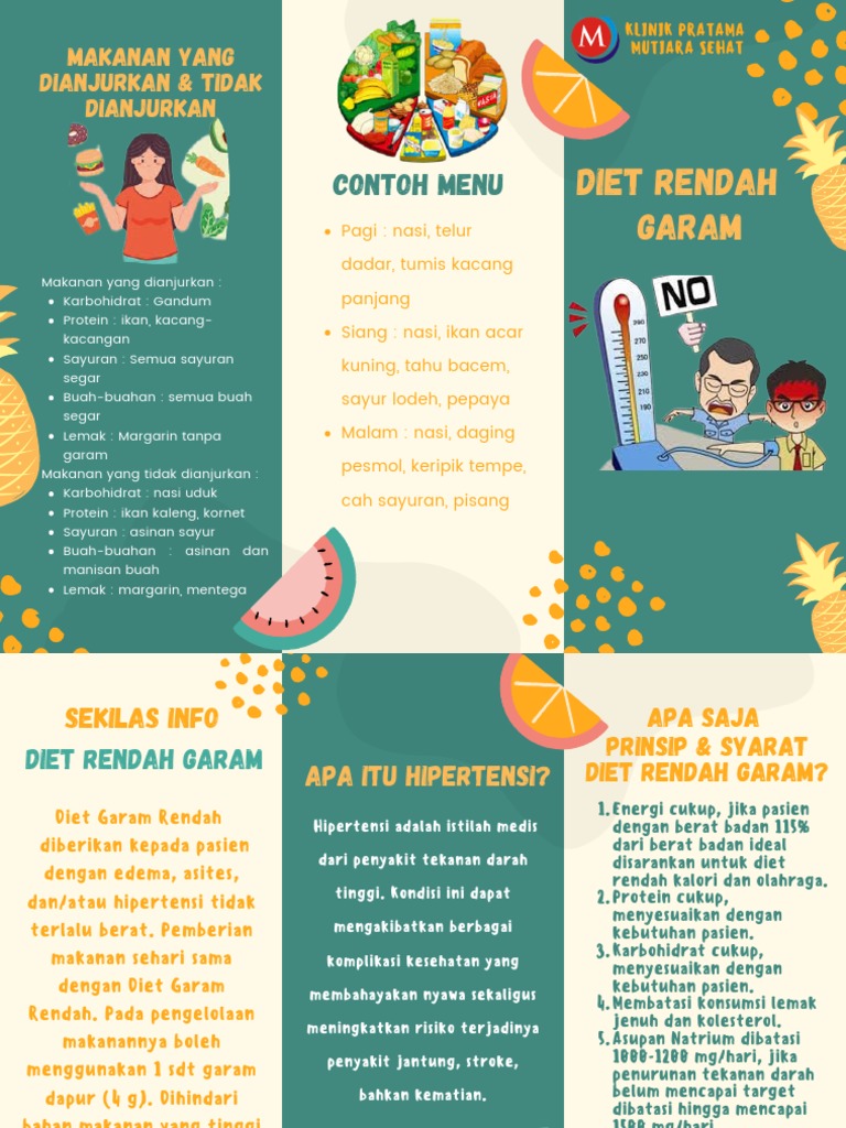Leaflat Diet Rendah Garam | PDF