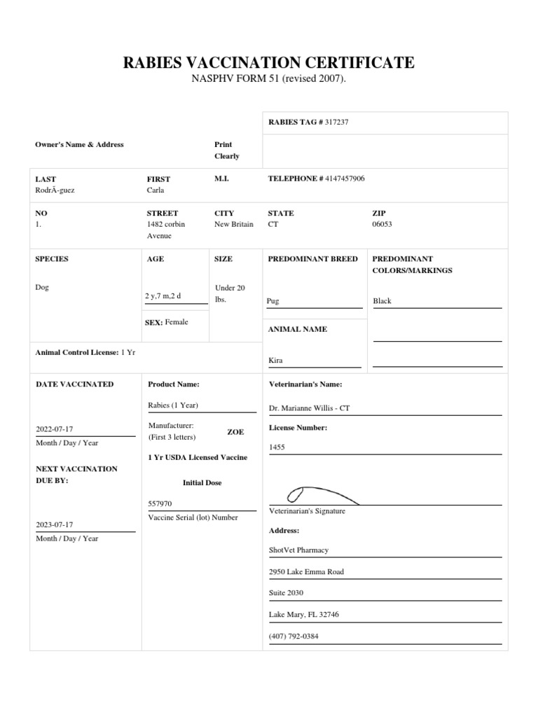 rabies-form-1658084407-3529518 (2) | PDF | Domesticated Animals ...