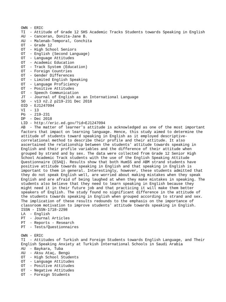 ERIC2023-02-23 - 21 38 08 Nbib | PDF | Second Language | English As A ...