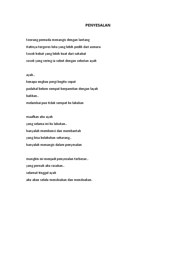 Puisi Bahasa Indonesia | PDF