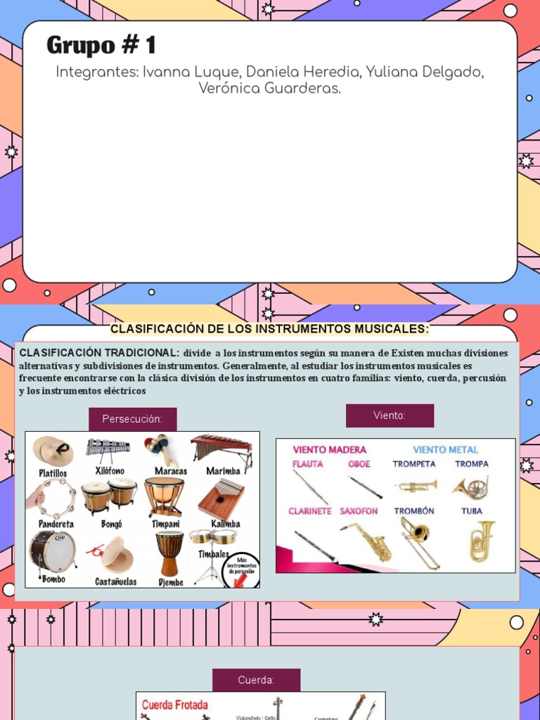 Clasificación de Instrumentos DECIMO A Grupo 1 PDF | Descargar gratis ...