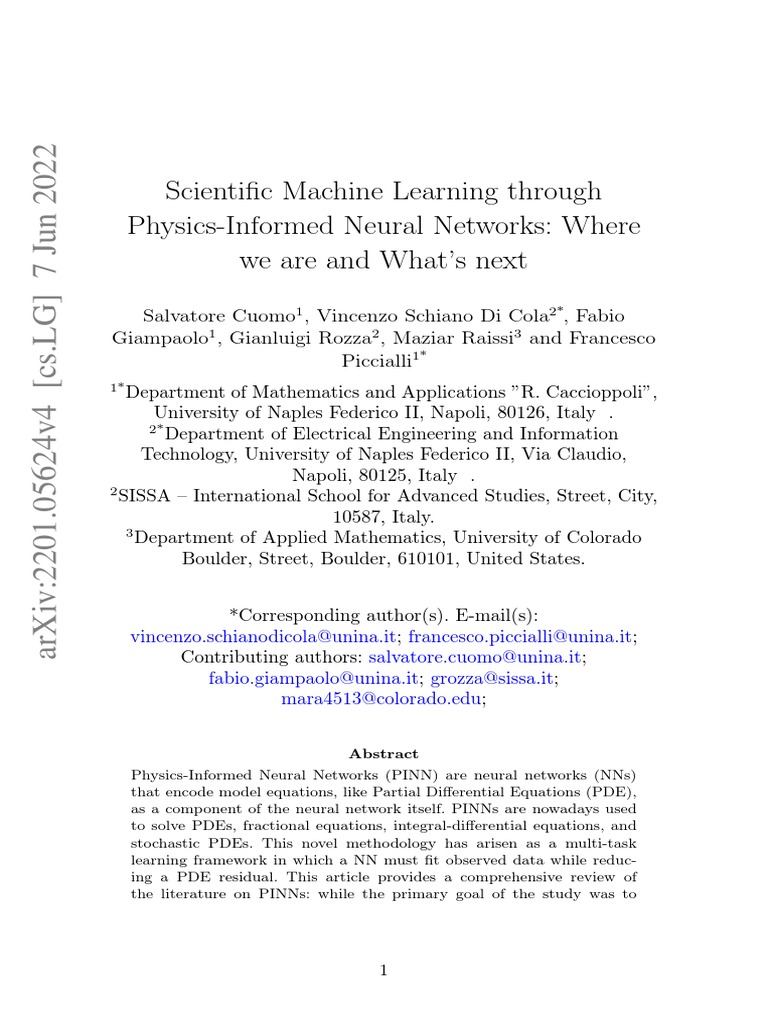 Physics Informed NN | PDF | Artificial Neural Network | Deep Learning