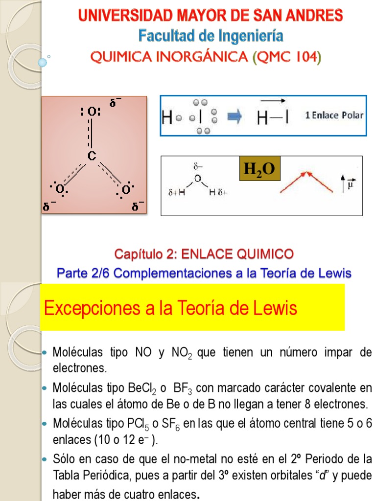 2 ENLACE QUIMICO. Parte 2 Complemento A La Teoría de Lewis-1 PDF | PDF ...