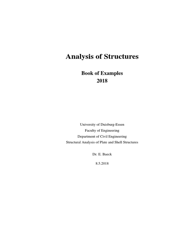 Analysis of Structures. Book of Examples | PDF | Python (Programming ...