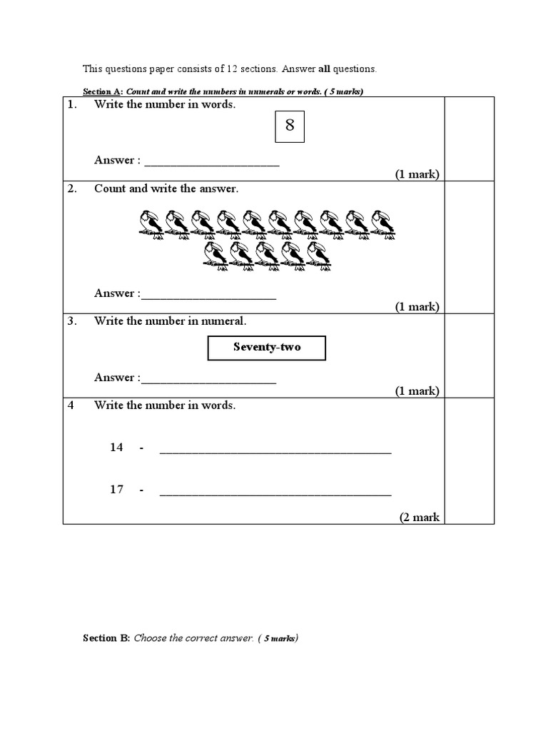 Exam Year Questions Paper | PDF | Language Arts & Discipline | Teaching ...