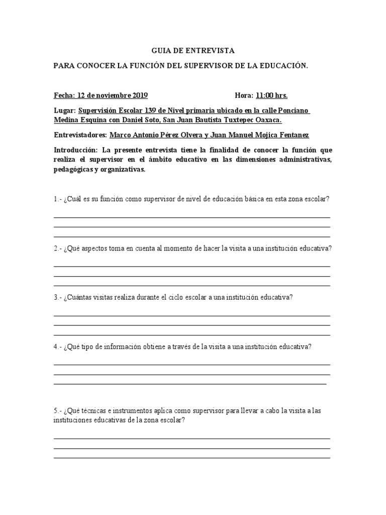 Guia de Entrevista | PDF