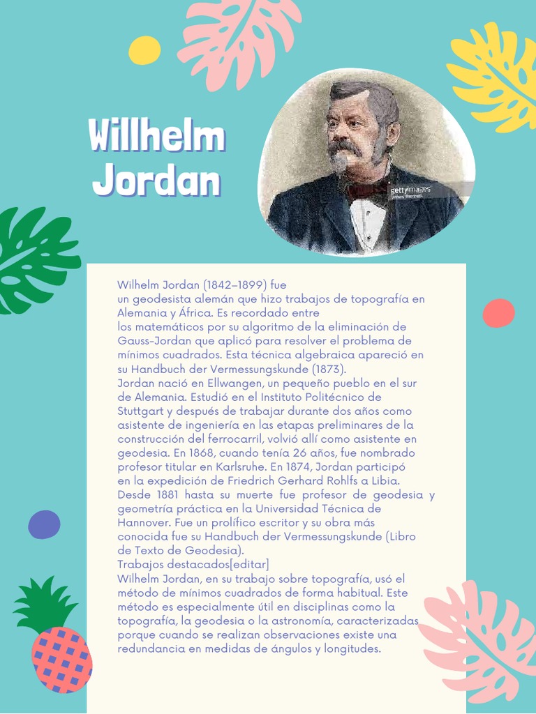 Biografía de Wilhelm Jordan | PDF | Matemáticas | Álgebra