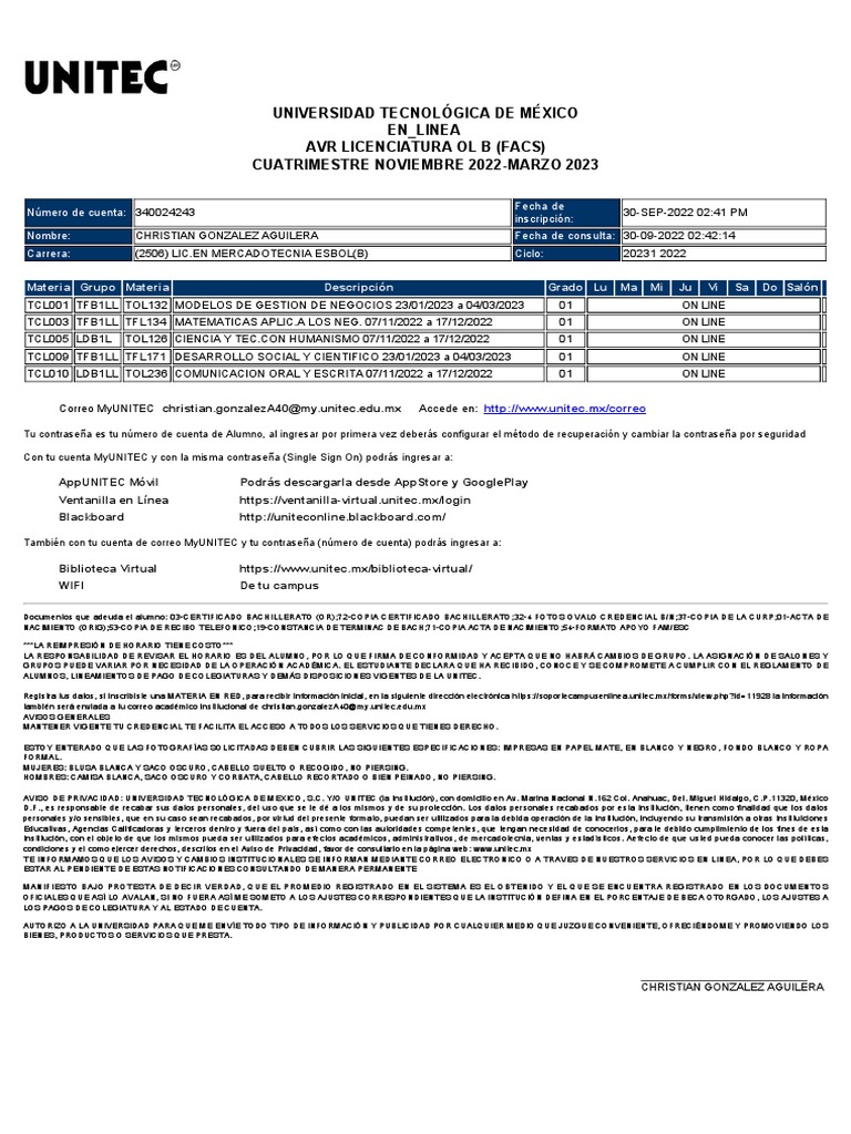 Tira de Materias | PDF