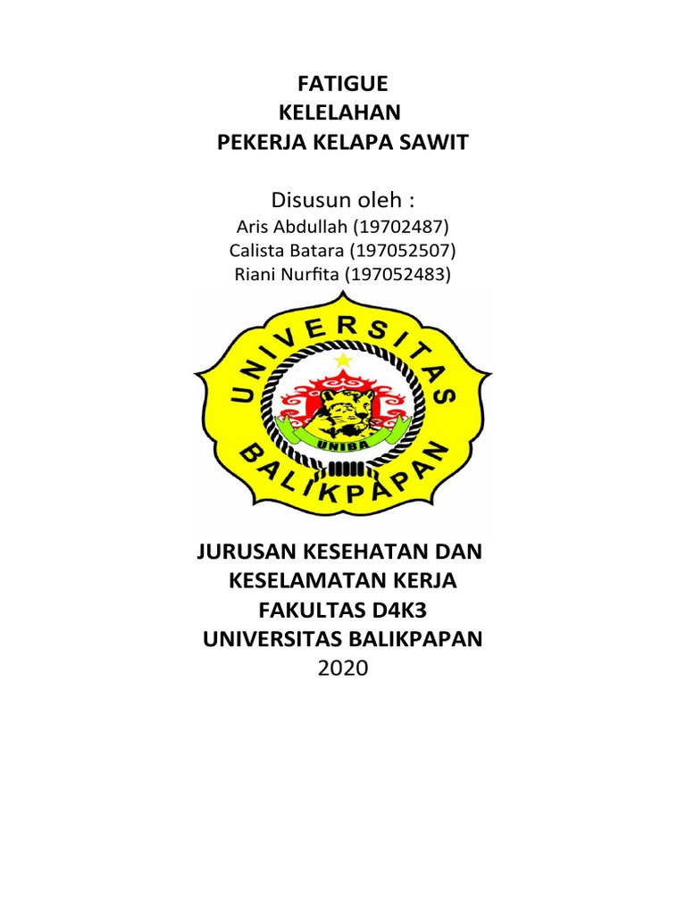 FATIGUE (Season 2 Tugas Aris Abdullah) | PDF