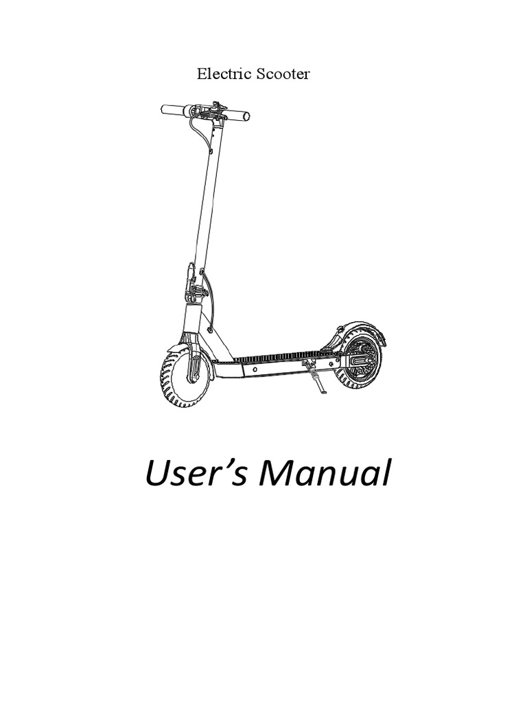 User's Manual: Electric Scooter | PDF | Transport | Vehicles