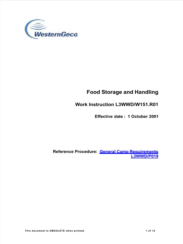 Dokumen - Tips - Food Storage Handling PDF | PDF | Cooking | Refrigerator