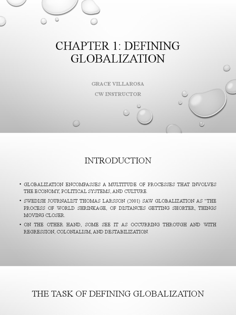 Defining Globalization | PDF | Globalization | Information