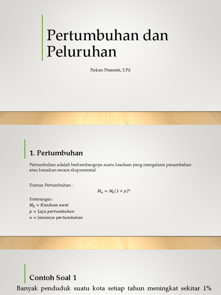 Materi Pertumbuhan Dan Peluruhan | PDF