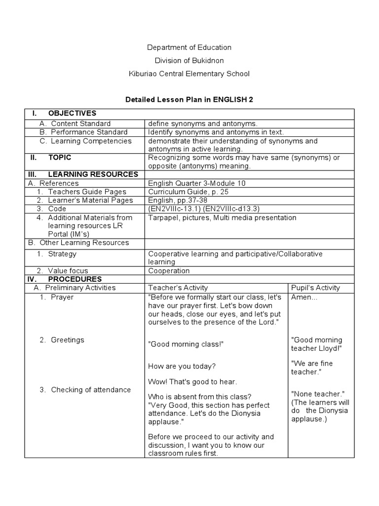 English Grade 2 | PDF | Teachers | Learning