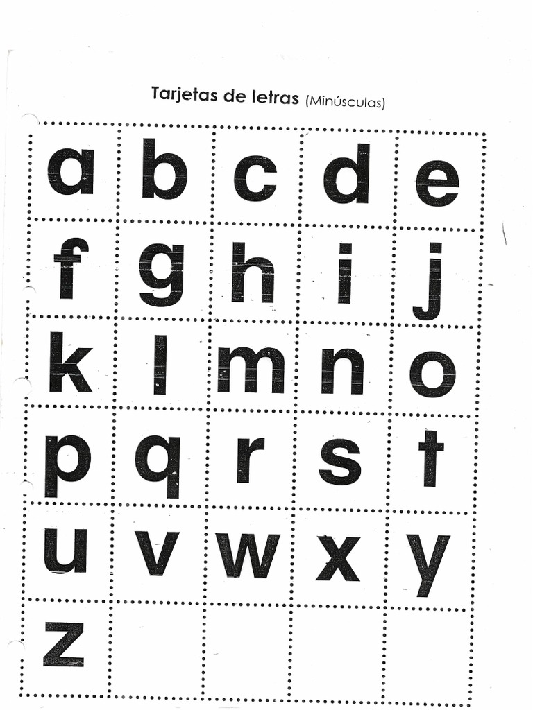 Alfabeto en Minúscula (Anexo 4) PDF | PDF