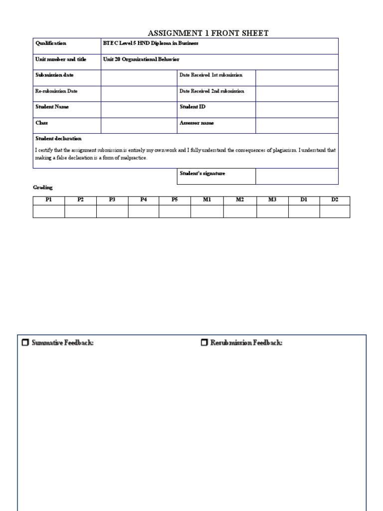 5064.assignment 1 Frontsheet (2022) | PDF
