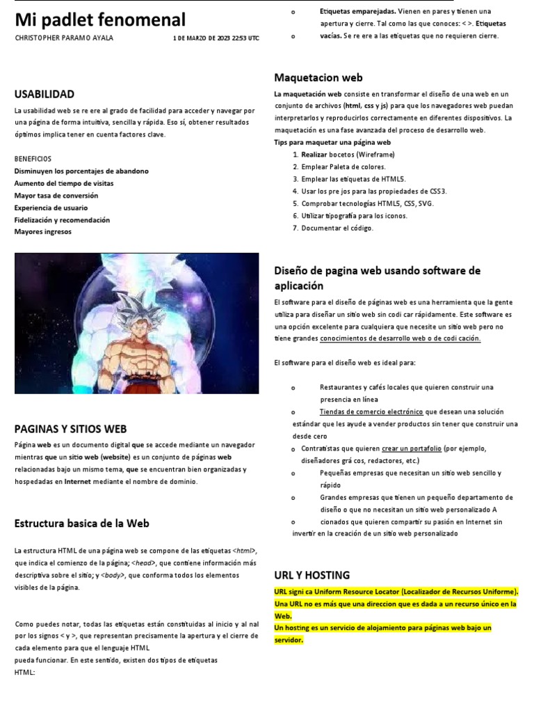 Padlet Christopher Paramo Ayala | PDF | Red mundial | Internet y web