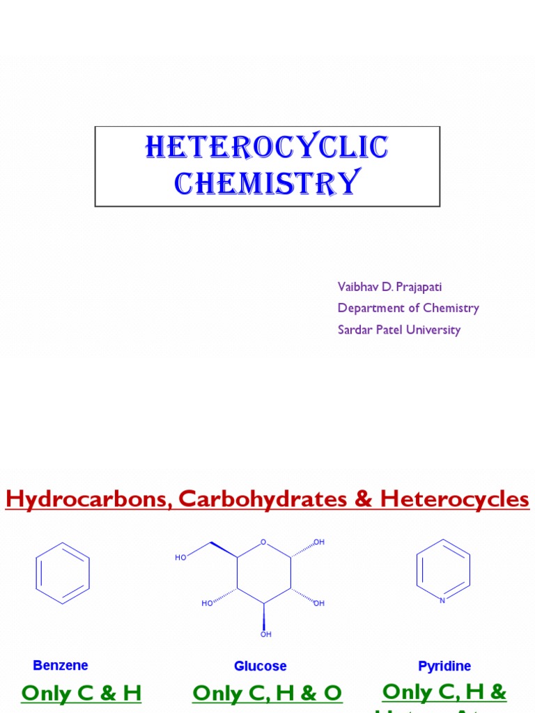 Nomenclature and Classification of Heterocycles | PDF | Heterocyclic ...