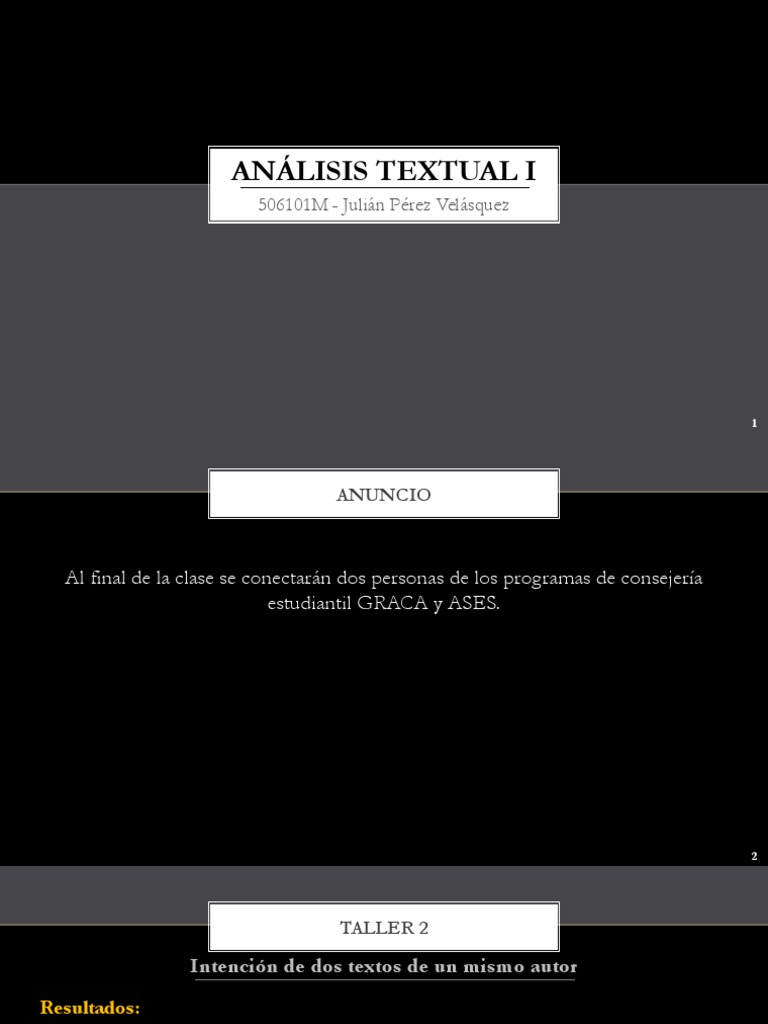 Análisis Textual I - Semana 11 PDF | PDF | Intertextualidad | Lingüística