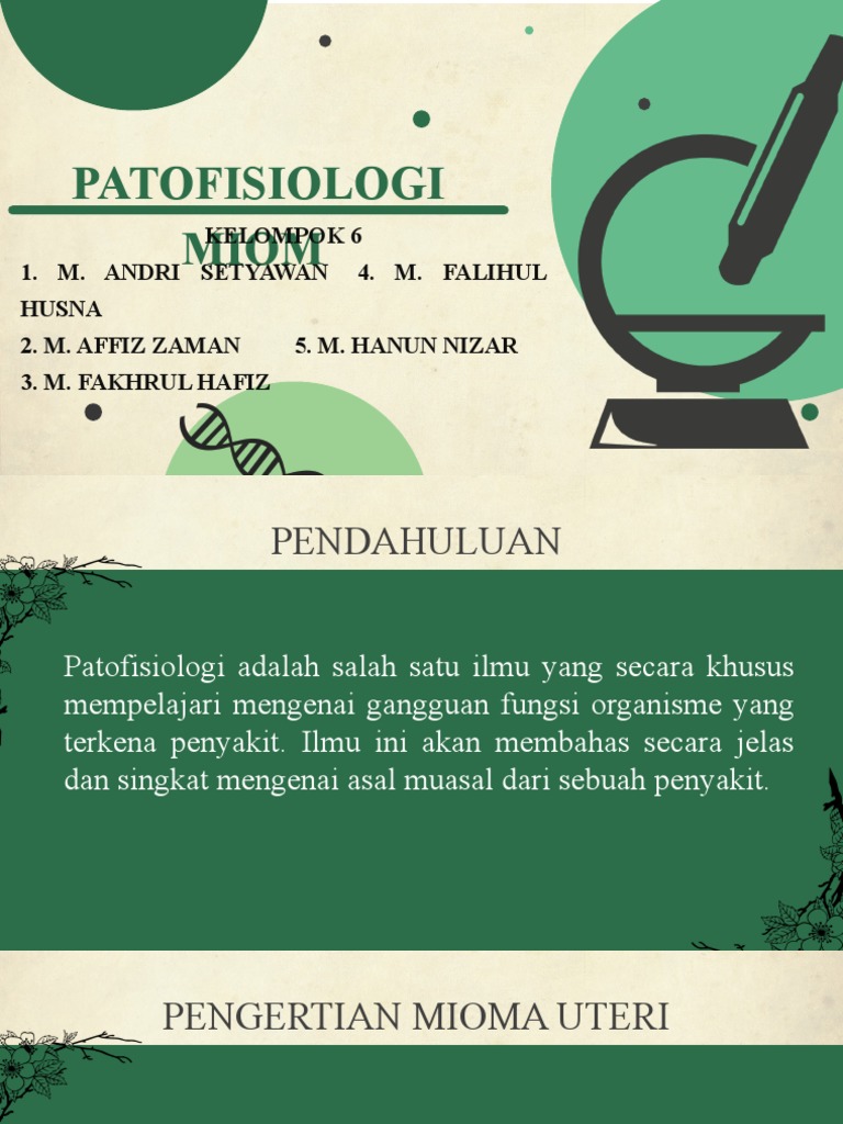 Tugas Idk Kelompok 6-Patofisiologi Miom | PDF