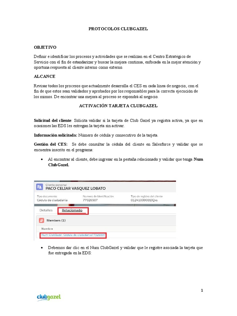 PROTOCOLO CLUB GAZEL FINAL v2 | PDF | SQL | Gestión de datos