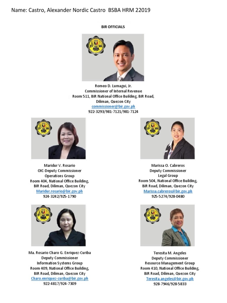 BIR Official 2023 Castro | PDF