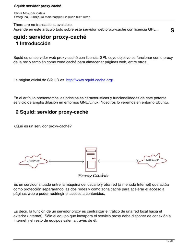 Servidor Squid Info | PDF | Servidor proxy | Redes