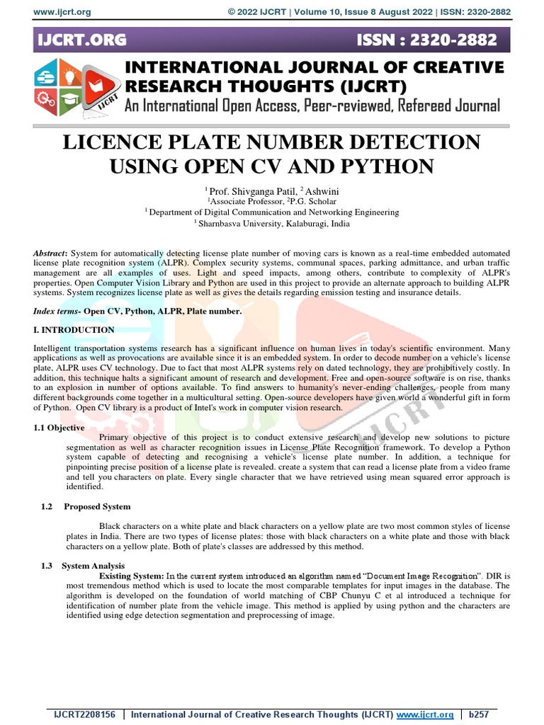 License Number Plate Detection Abstract | PDF | Software Testing ...