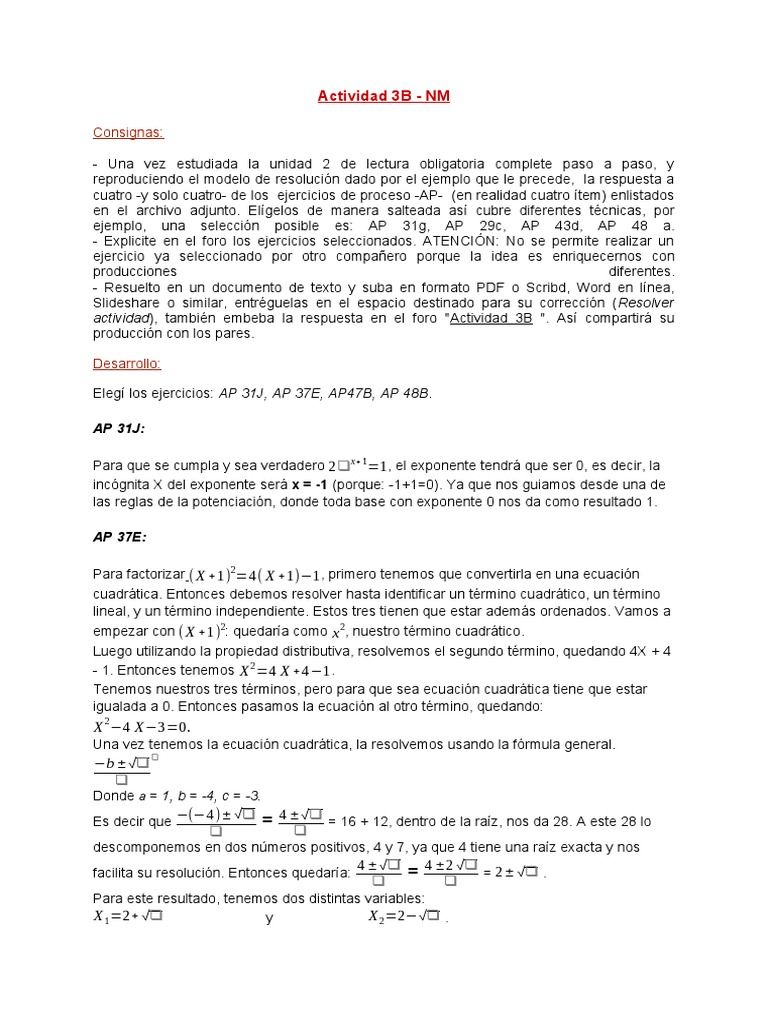 Actividad 3B NM | PDF | Exponenciación | Logaritmo