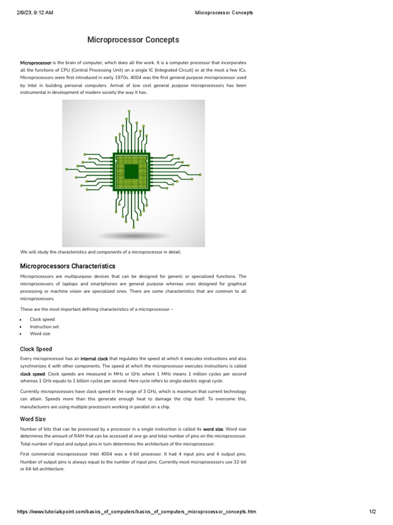 Microprocessor Components | PDF | Central Processing Unit | Microprocessor Microprocessor Components | PDF | Central Processing Unit | Microprocessor
