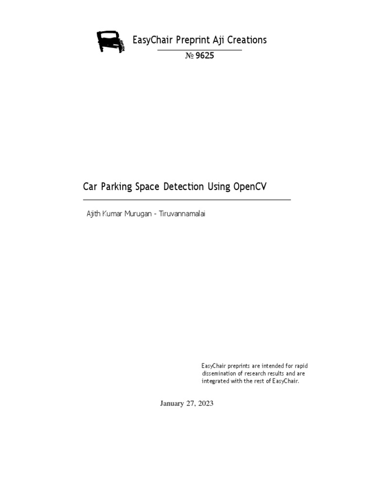 Car Parking Space Counter | PDF | Parking | Computer Vision