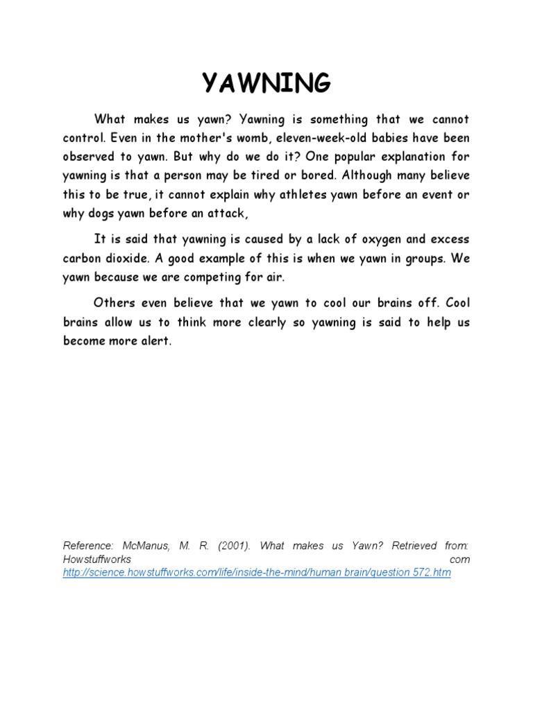 Exploring the Physiological and Psychological Triggers of Yawning | PDF