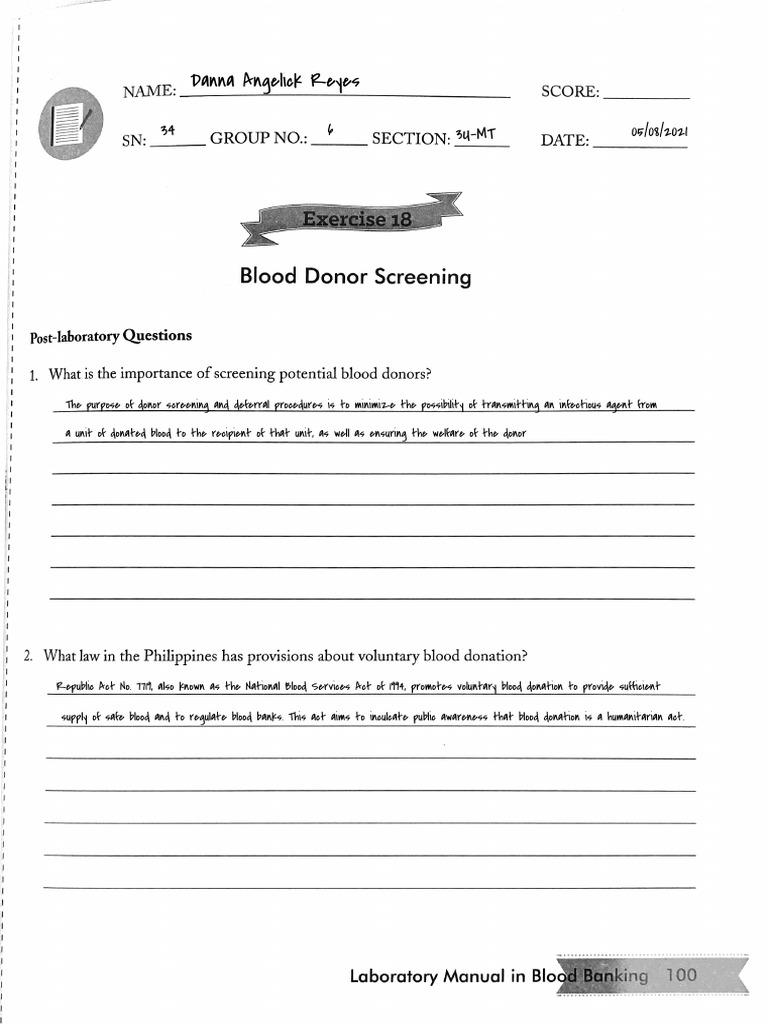 Blood Banking Lab Manual 3rd | PDF | Blood Transfusion | Blood Donation