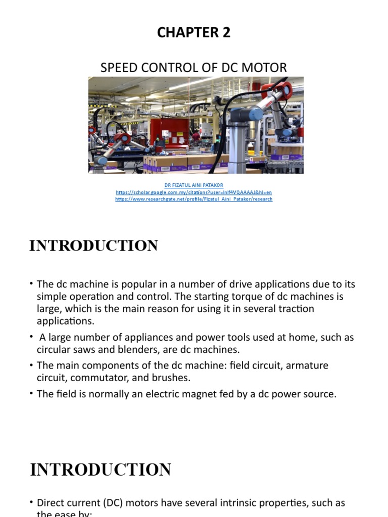 Chapter 2 Det50063 - Speed Control of DC Motor | PDF | Electric Motor ...